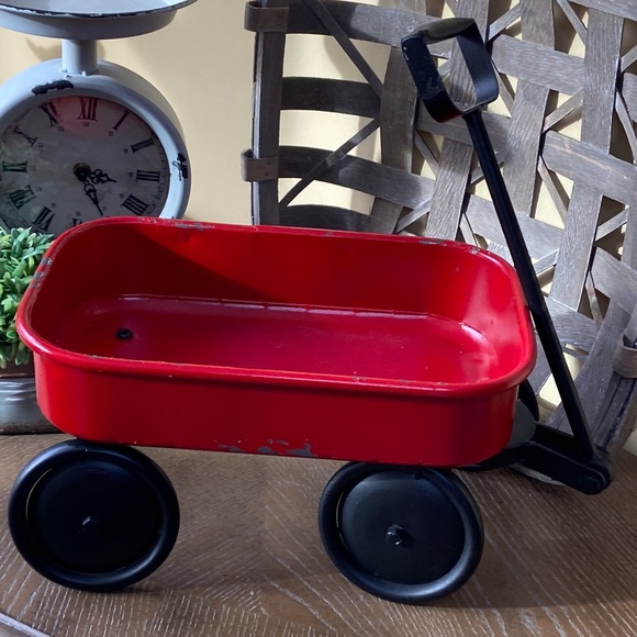 Accents | New Vintage Inspired Rustic Farmhouse Red Distressed Metal ...